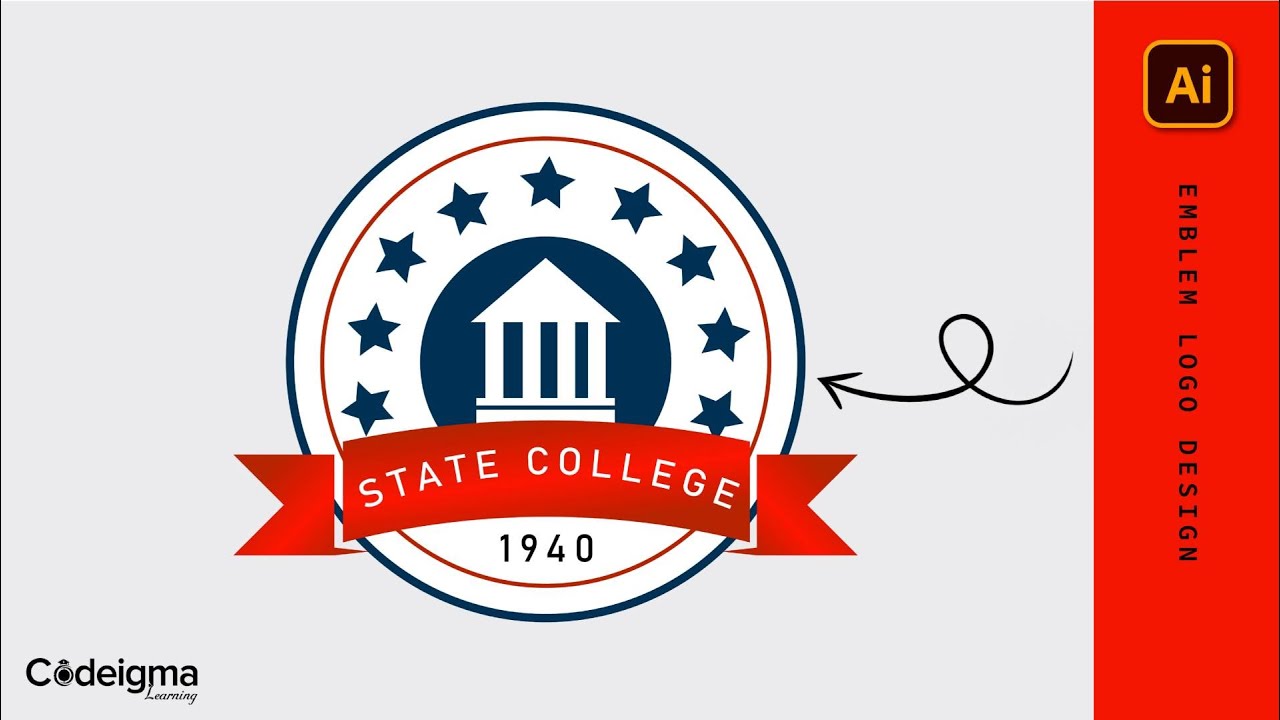 How To Create Emblem Logo Design In Illustrator |Design 4| Adobe ...