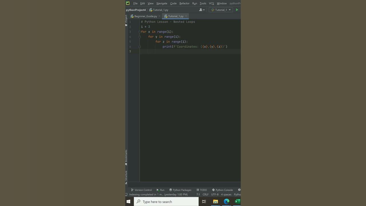 Nested For Loops Programming Pythonprogramming Pythontutorial Youtube