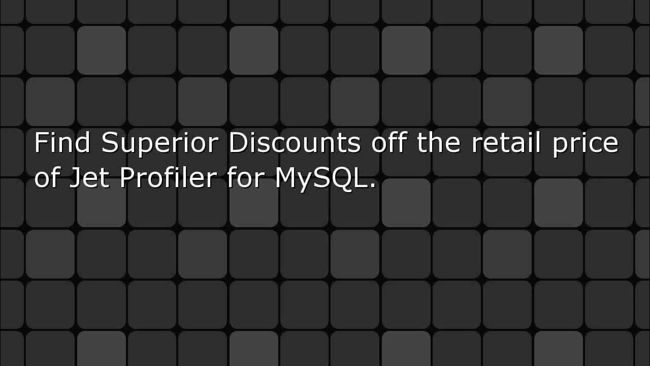 Jet Profiler for MySQL intro video - YouTube