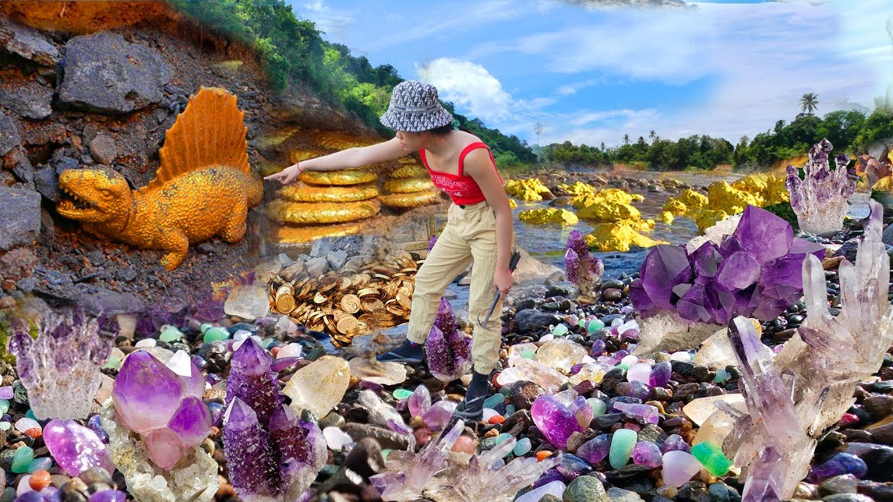 "Unearthing Treasure: Remarkable Gold Nugget and Crystal Discovered in ...