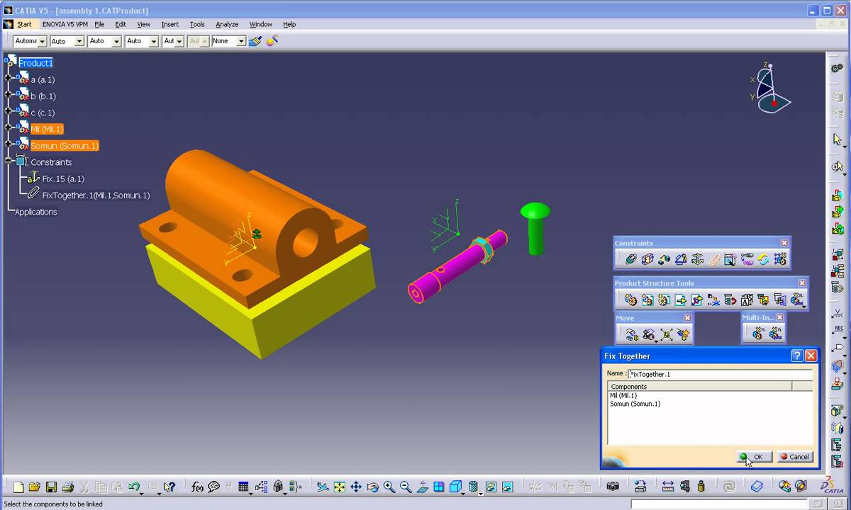 catia akademisi v5 Assembly Design 5.avi - YouTube