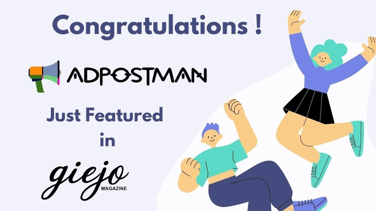 ADPOSTMAN Featured in Giejo Magazine of USA - YouTube