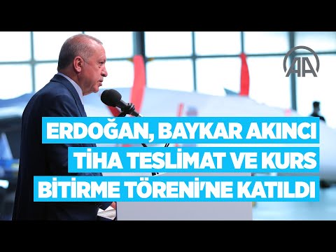 Erdoğan, Baykar Akıncı TİHA Teslimat ve Kurs Bitirme Töreni'ne katıldı