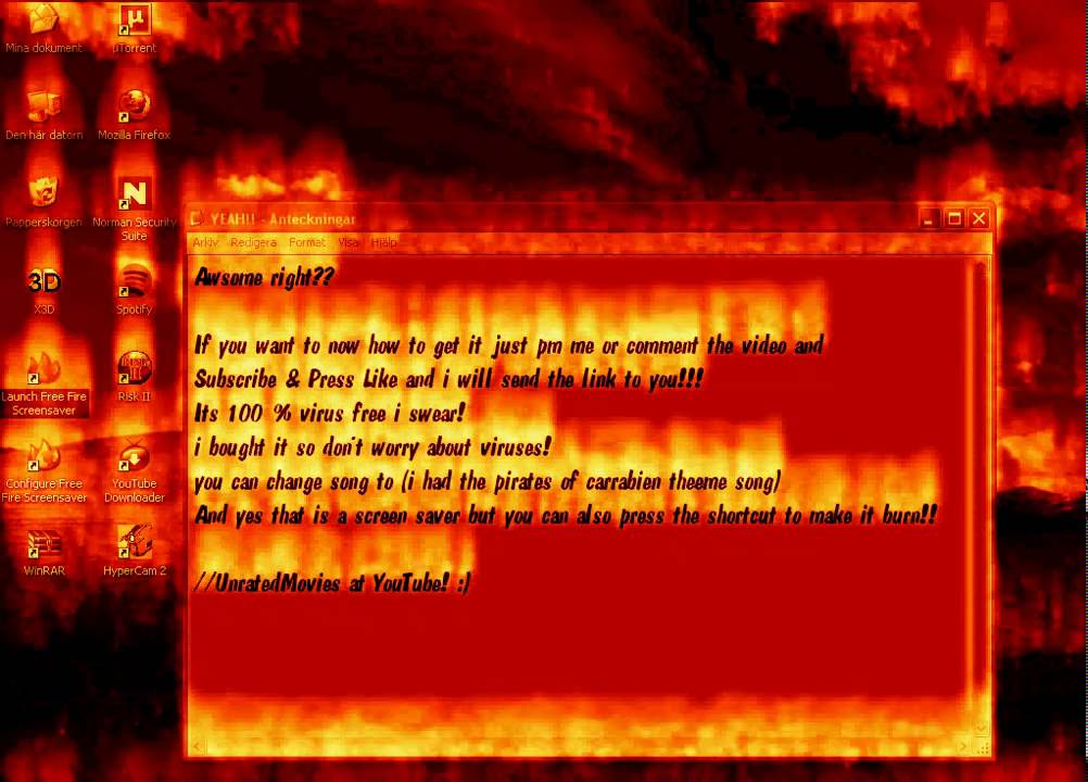 Burning Desktop Screensaver w/ DOWNLOAD!! - YouTube