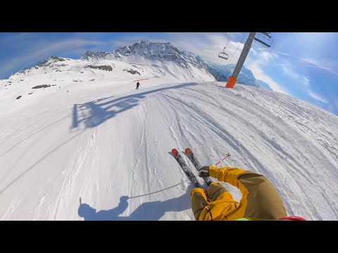 Skiing The La Thuile, Italy, Public Skier Cross Course