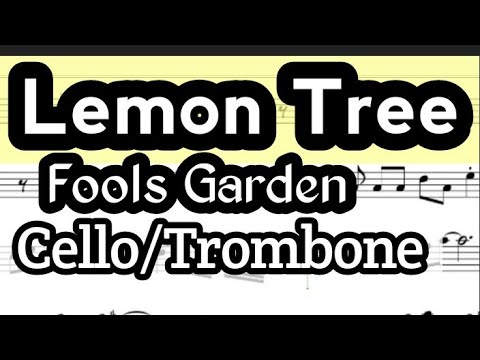 Lemon Tree Cello or Trombone Sheet Music Backing Track Play Along ...