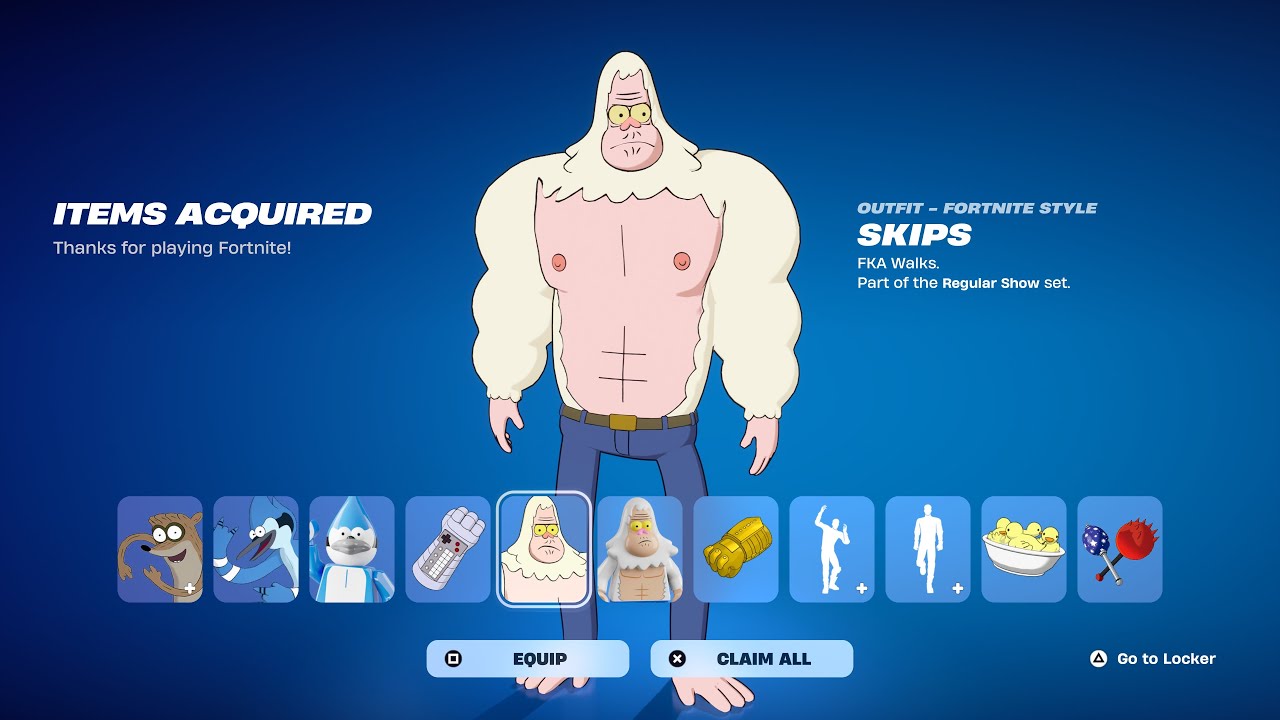 How To Get Regular Show Skips Skin For FREE! (Fortnite) - YouTube