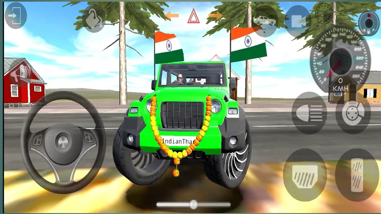 Indian Modified Green Mahindra Thaar 4x4 ll indian Cars City Road 3D ll ...