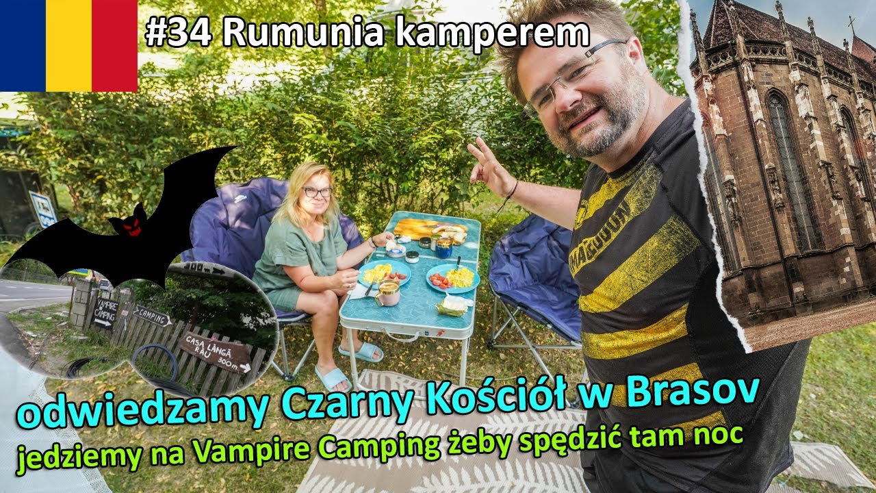 #34 Rumunia kamperem - dzień w Brasov, góra Tampa i Vampire Camping ...