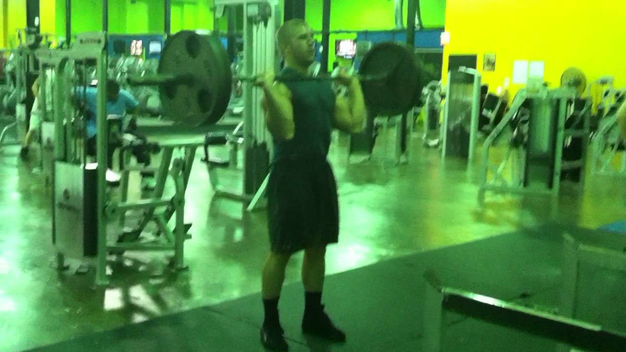 225 lb power clean and press at 16 yr old 203 bw - YouTube