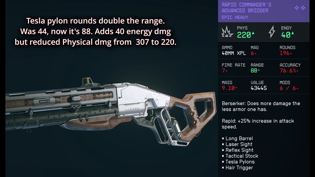 STARFIELD │ Testing TESLA PYLON Ammo Rounds on BRIDGER Weapon - IS IT ...
