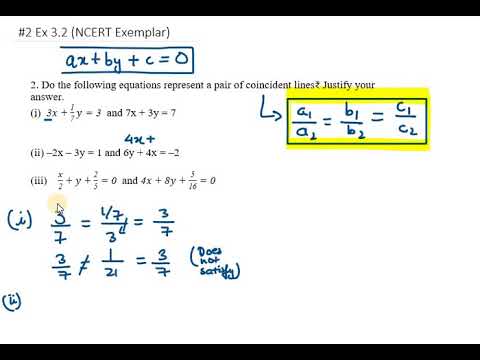 2.Do the following equations represent a pair of coincident lines ...