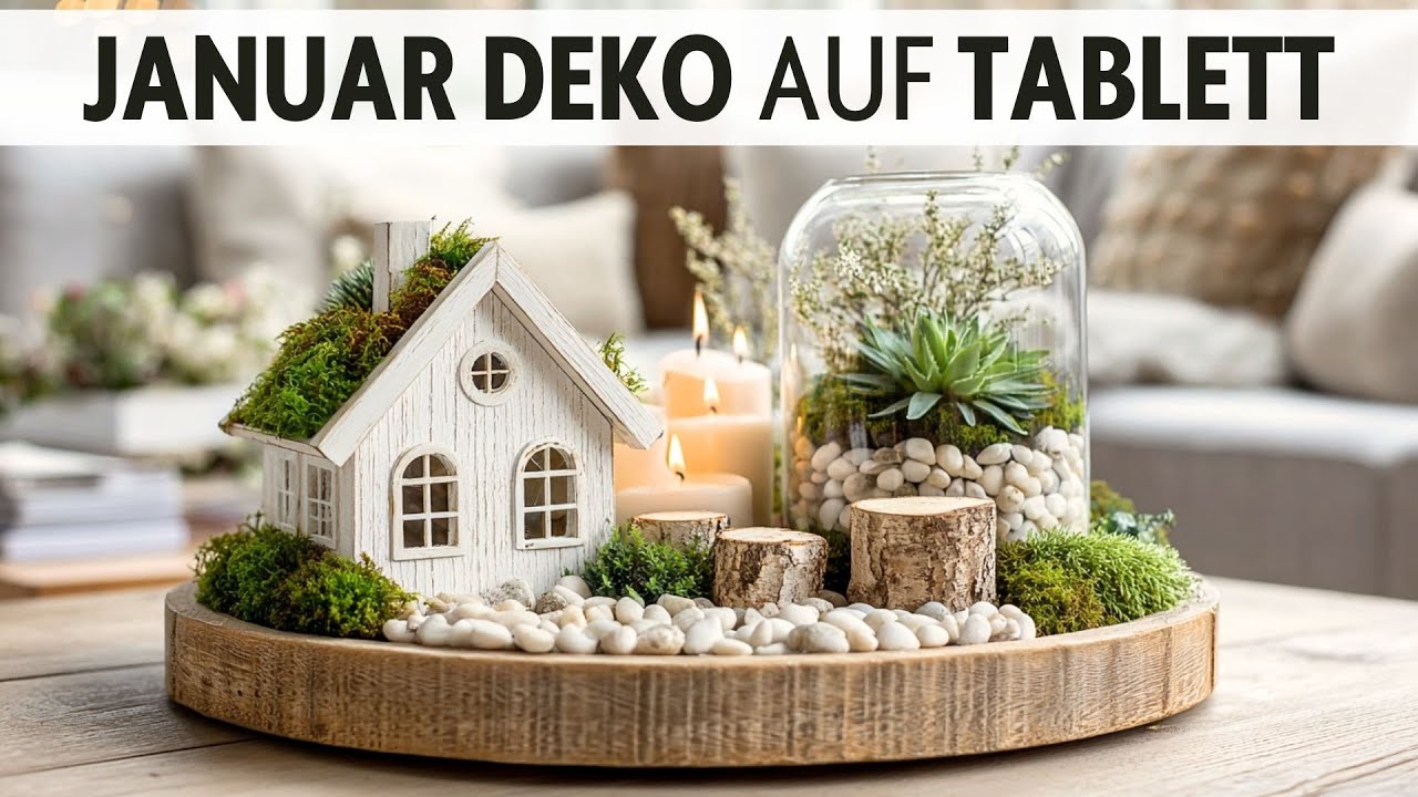 ️ Januar Deko auf Tablett: 20+ Stilvolle Winter-Arrangements🕯️ - YouTube