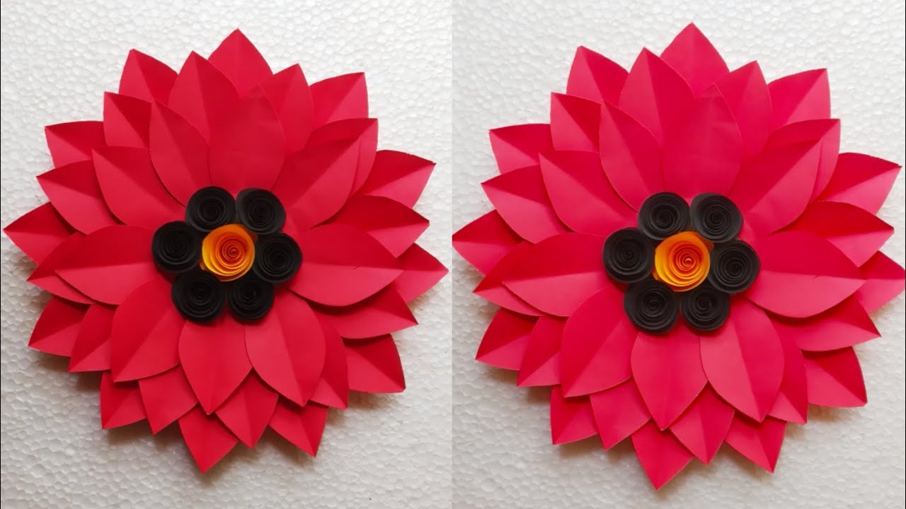 Diy paper flower wall hanging|flower making with paper|wall hanging ...