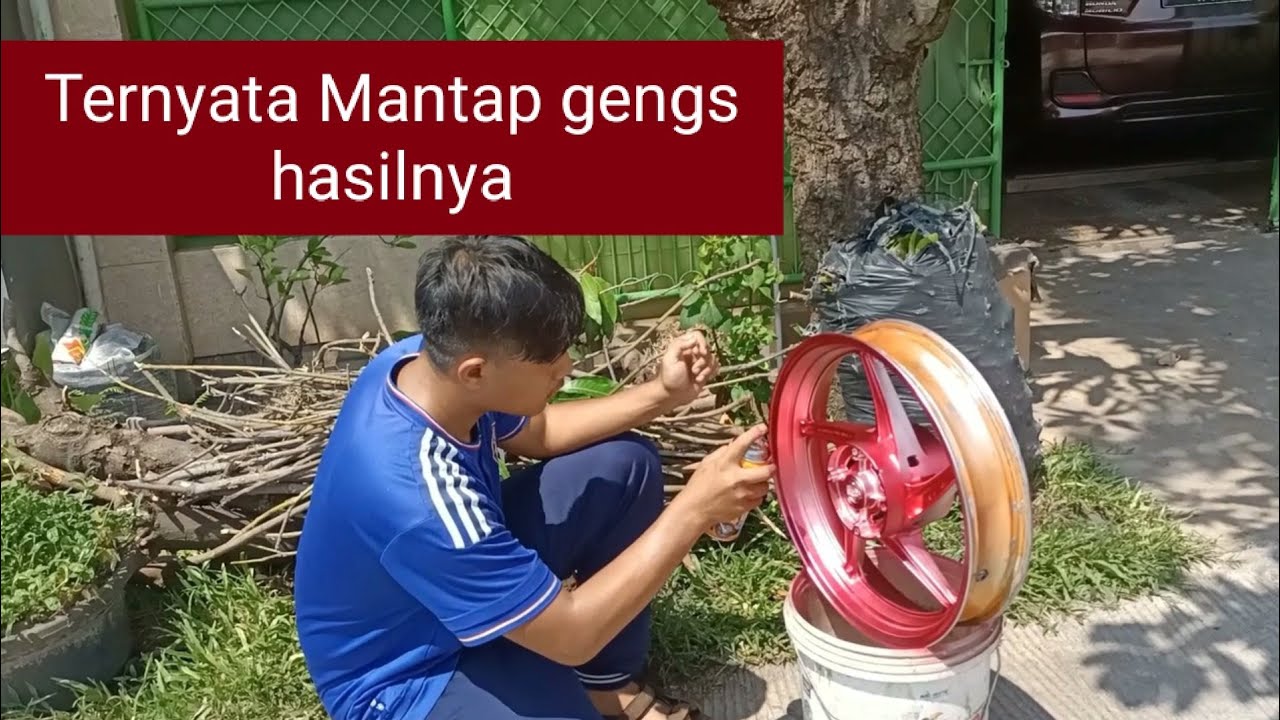 Pengecatan Velg CBR 150 K45 Lokal dengan Warna Merah Candy Tone - YouTube