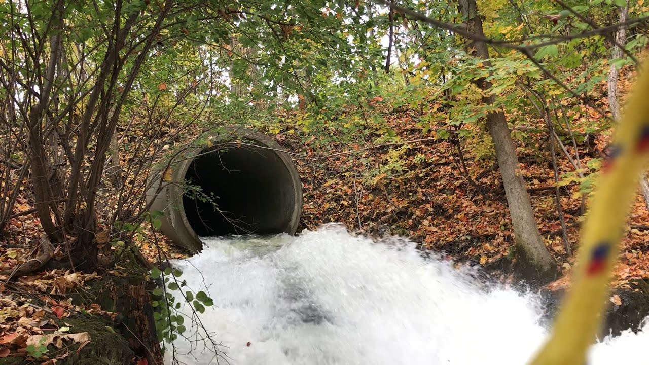 Cleaning the overflow grate feeding a massive 6-foot culvert! Post 10 ...
