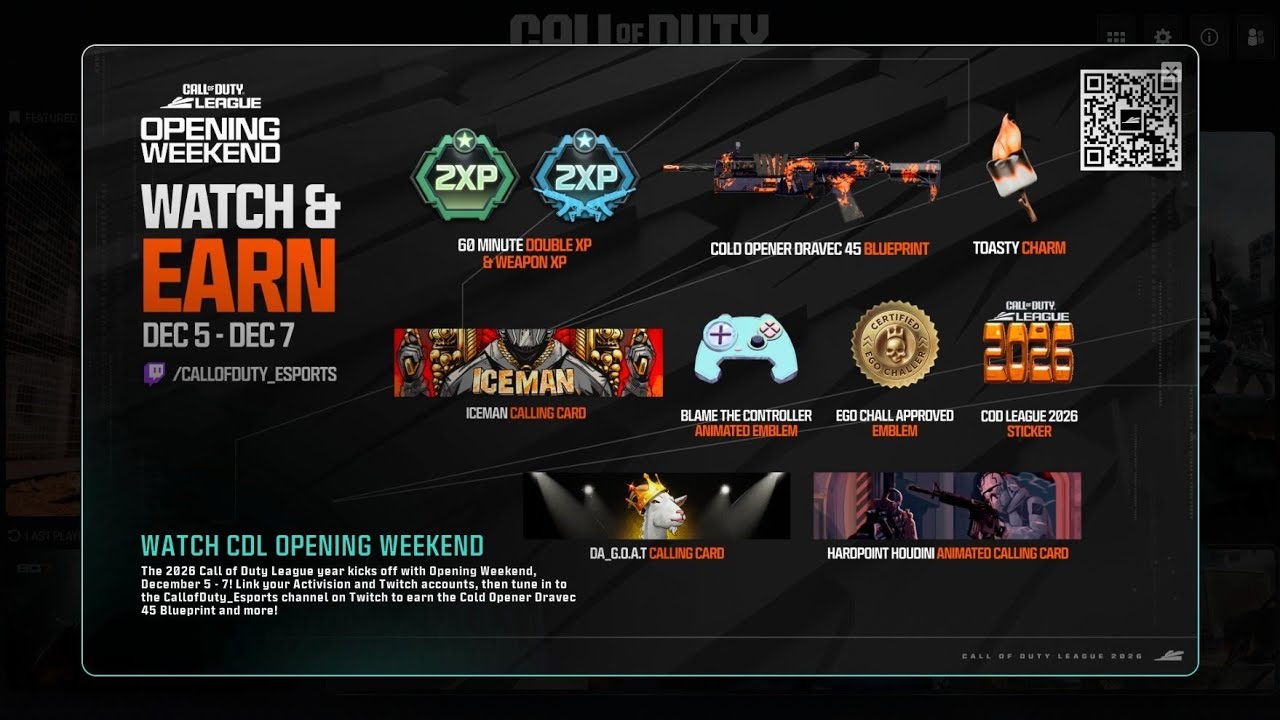 HOW TO GET BO7 SEASON 1 CDL VIEWERSHIP REWARDS FOR FREE! (FREE ...