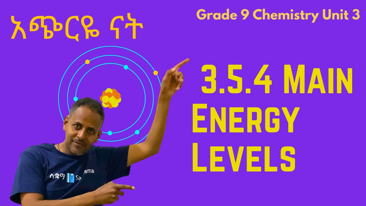 Grade 9 Chemistry Unit 3: 3.5.4 Main Energy Levels | Saquama | ሳቋማ ...
