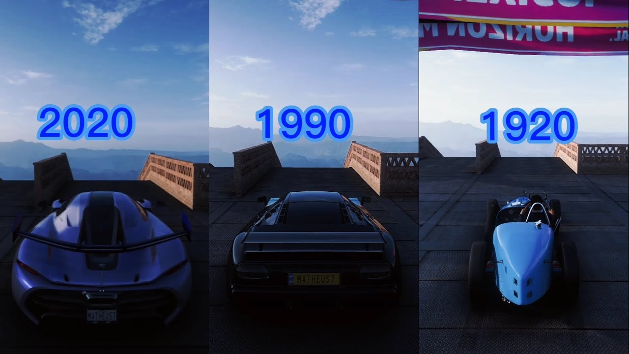 FASTEST CARS OF EVERY DECADE IN FORZA HORIZON 5 - YouTube