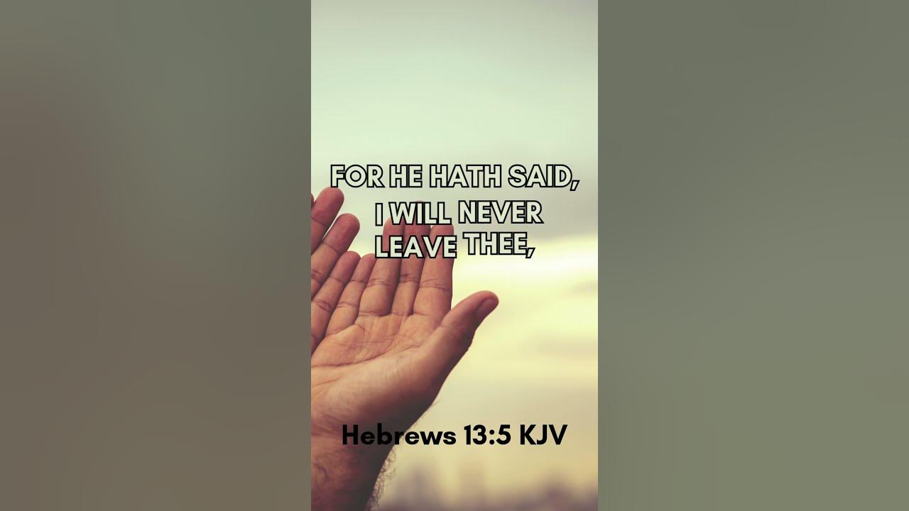 God’s Promise: He Will Never Leave You 🙏 | Hebrews 13:5 - YouTube