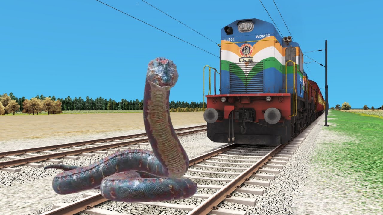 ANGRY ANACONDA vs TRAIN | Stops The Train | BeamNG.Drive | Snake - YouTube