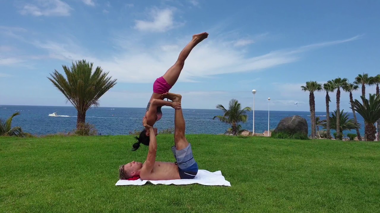 Shoulder stand + Feet to hand. ACROyoga - YouTube