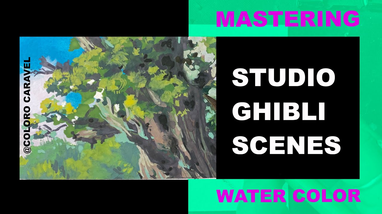 Painting Studio Ghibli "Sprited Away" Landscape/ les décors d'animation ...