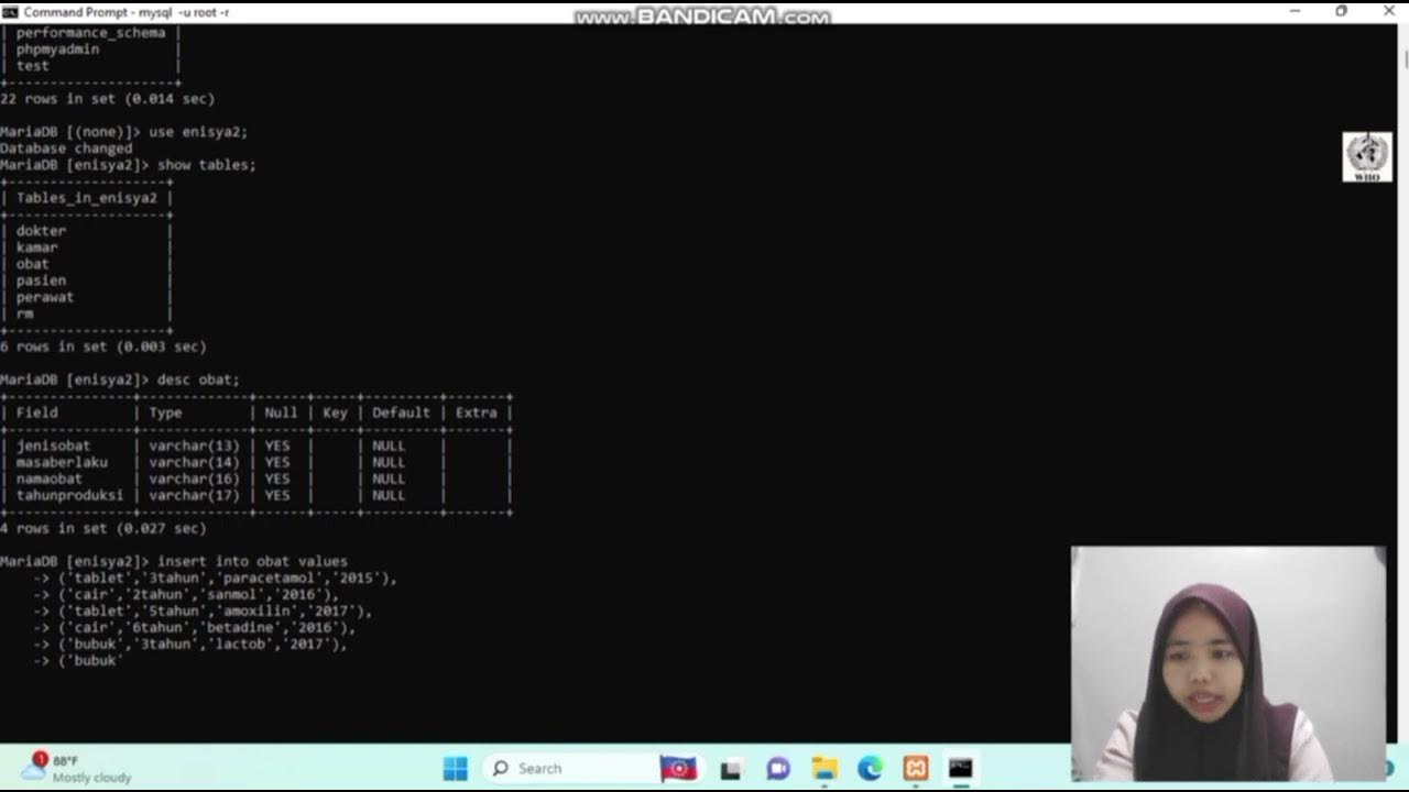 Tugas 2 Basis Data Pembuatan Data Base Xampp, Mysql, Cmd - YouTube
