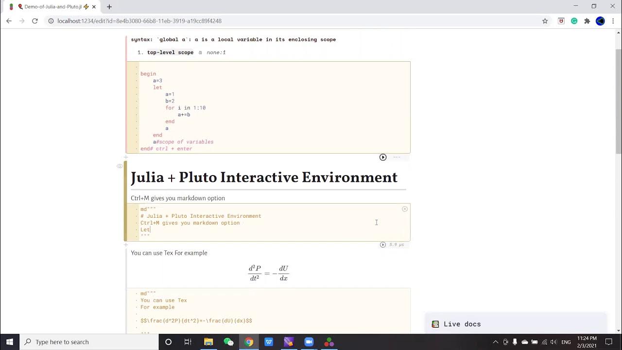 Demo interactive plots Julia+Pluto - YouTube