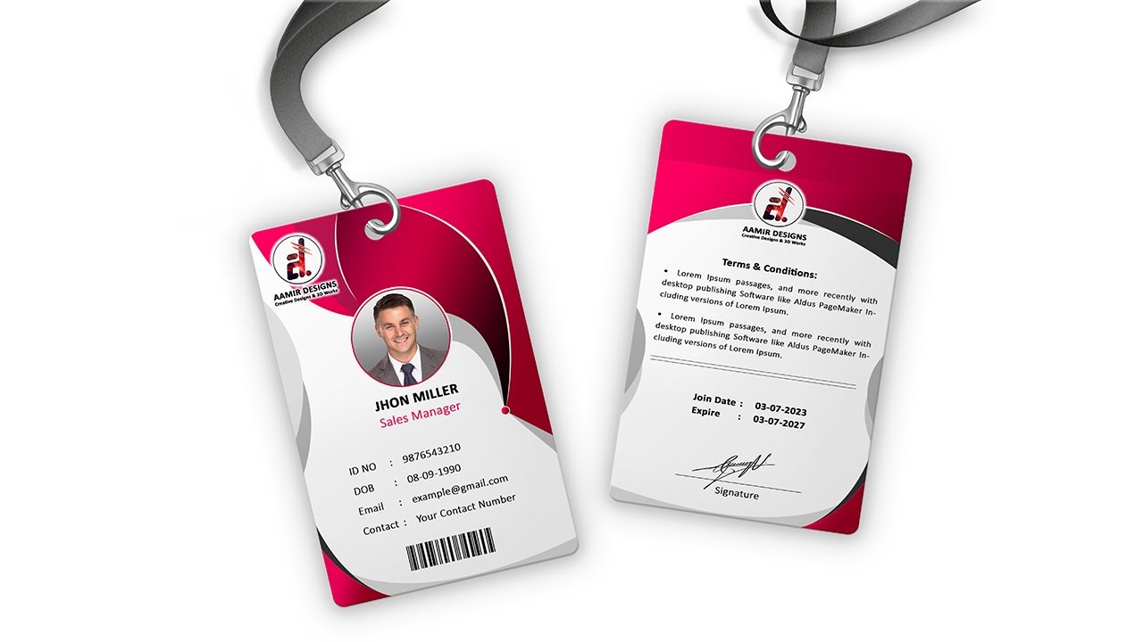 ID Card Design Front Back Professional ID Card Designs ID Card Design Front Back Professional ID Card Designs