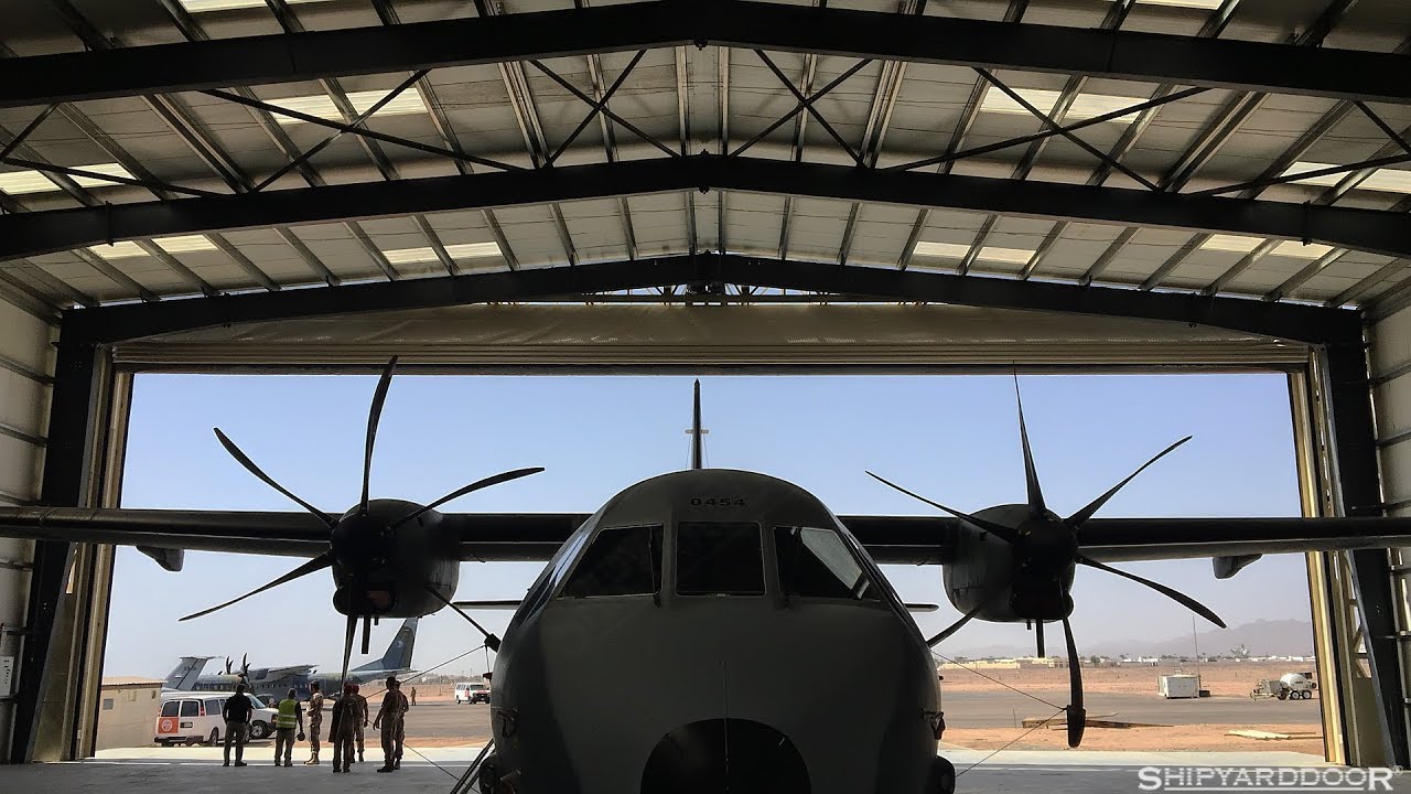 Military Aircraft Hangar Door - YouTube