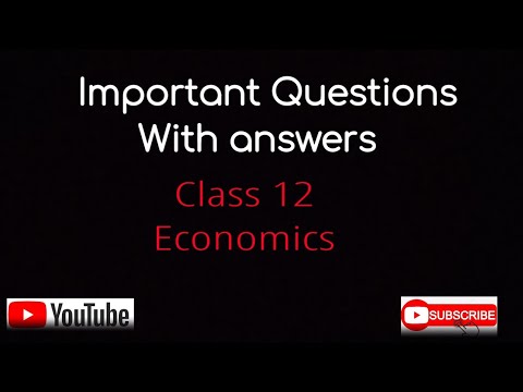 Economics Important questions|| Class-12|| Numericals with solutions ...