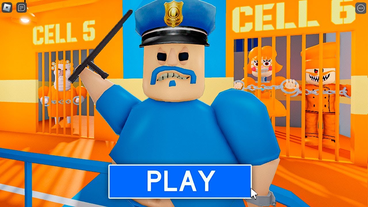 BARRY POLICE Vs ALL PRISONERS in BARRY'S PRISON RUN! New Scary Obby # ...
