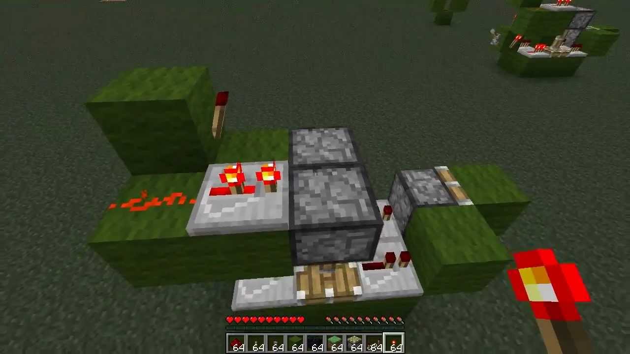 Minecraft - Dual edge monostable circuit(2*4*4) + tutorial - YouTube