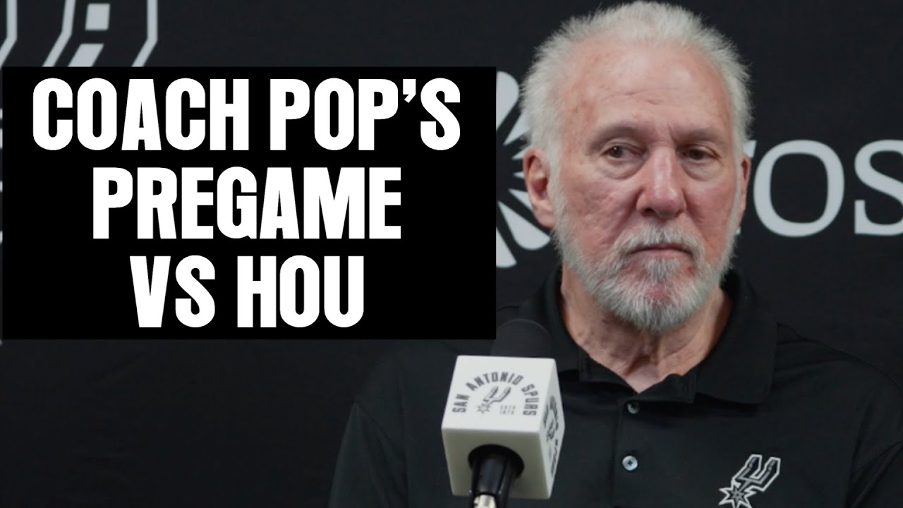 Coach Pop Previews Spurs vs Rockets | 3.12.2024 - YouTube