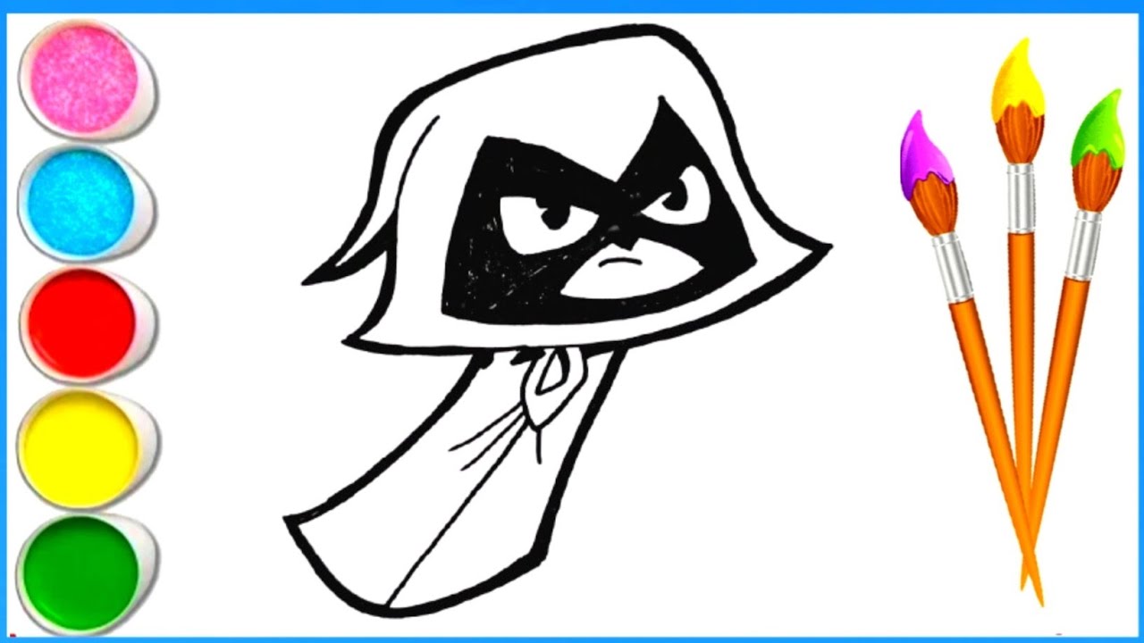 How to Draw Raven for Teen Titans Go | painting for kids toddlers ...