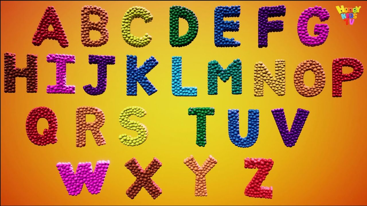 ABC Song Alphabet Song Learn Alphabet with 3D Colored marbles l Nursery ...