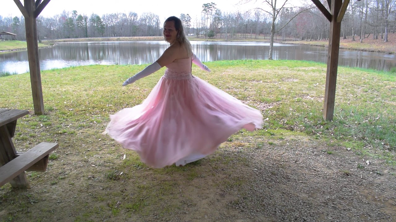 Transgender/crossdresser Gal Models Pink Prom Dress at Richfield Park ...