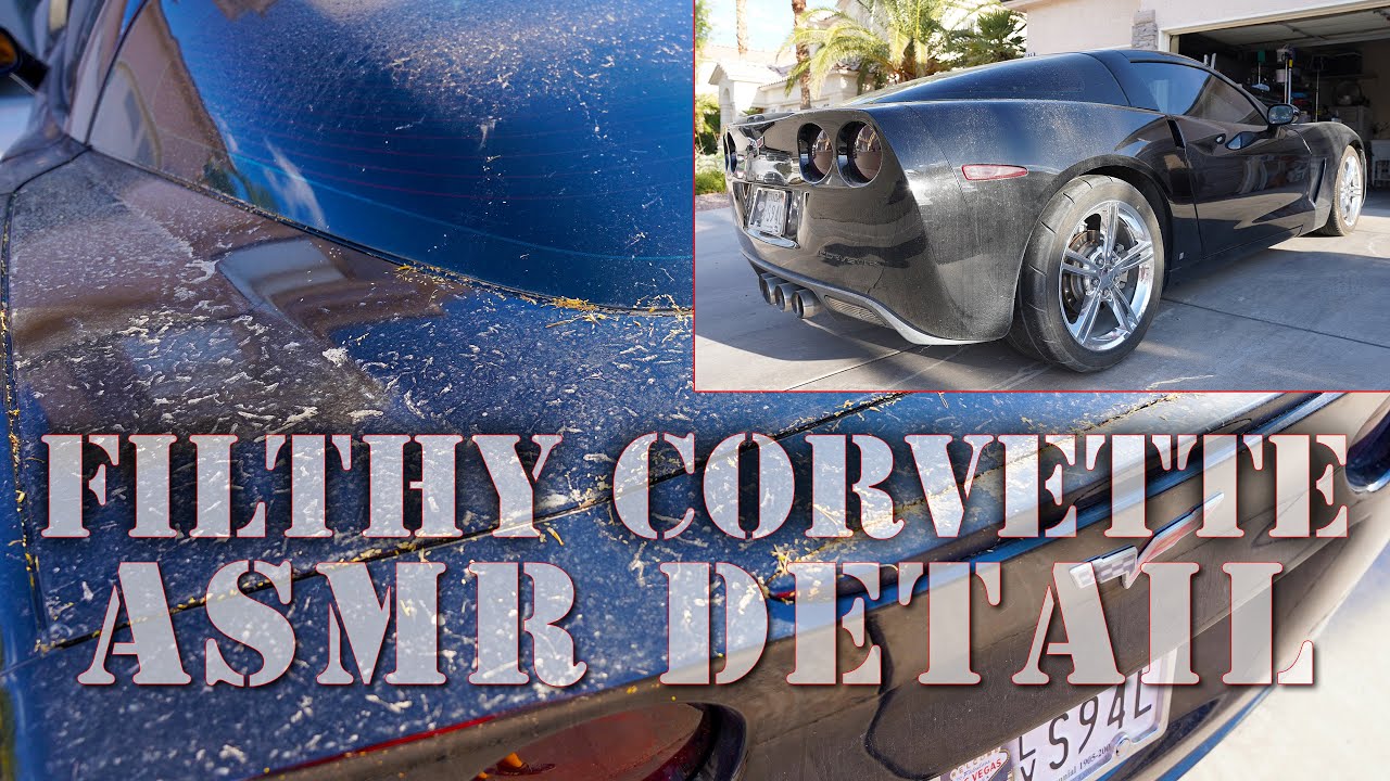 Deep Cleaning A Filthy Chevy Corvette | ASMR Car Detailing Car Wash ...
