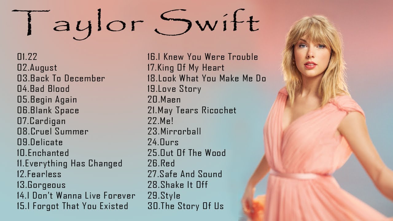 Taylor Swift Best Songs Playlist 2021 - Taylor Swift Greatest Hits Full ...