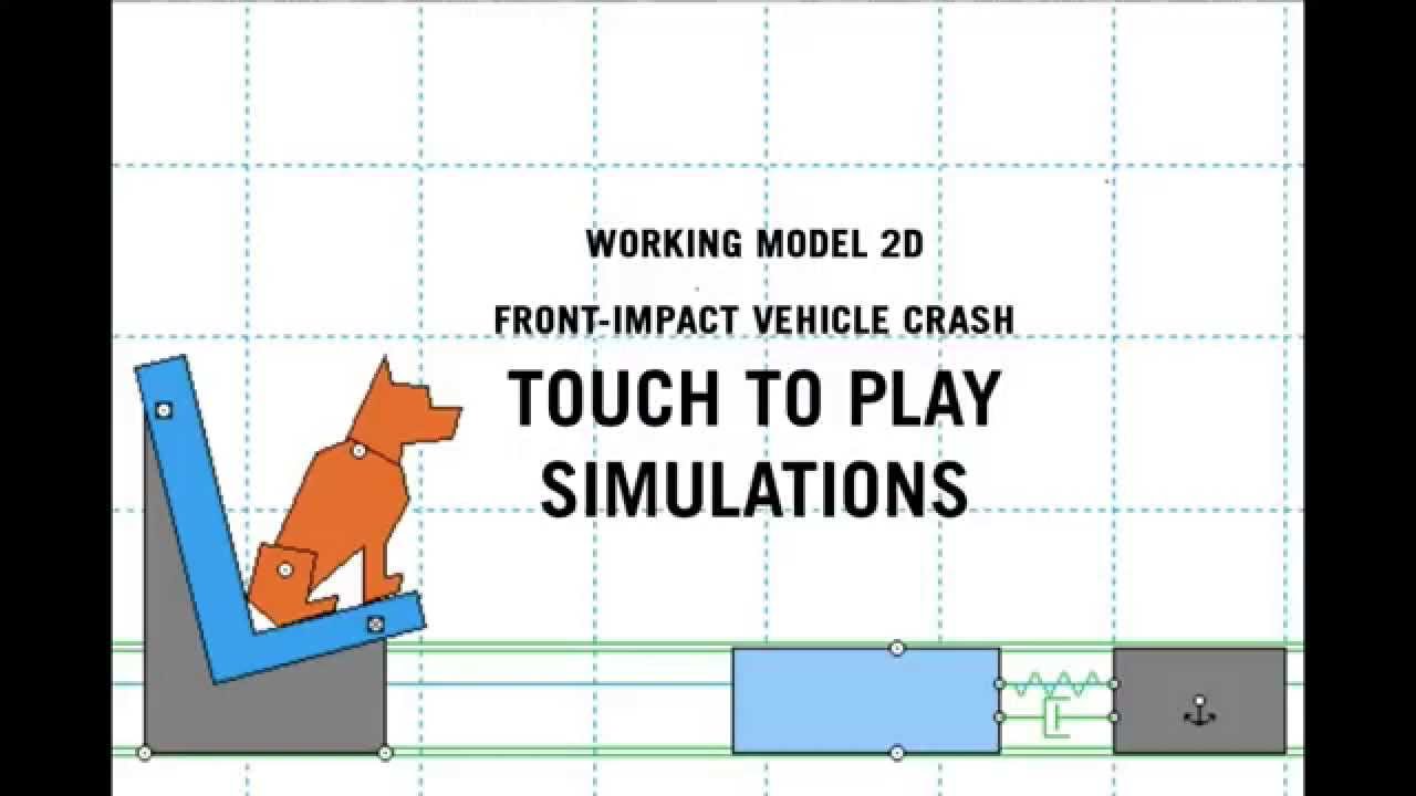 Working Model 2D - Front-Impact Crash Canine ATD Simulations - YouTube
