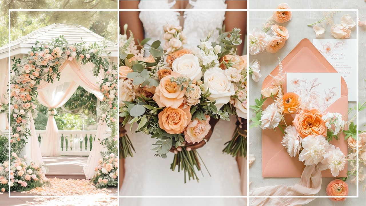 Peach Wedding Decorations Ideas for Inspiration 🍑 - YouTube