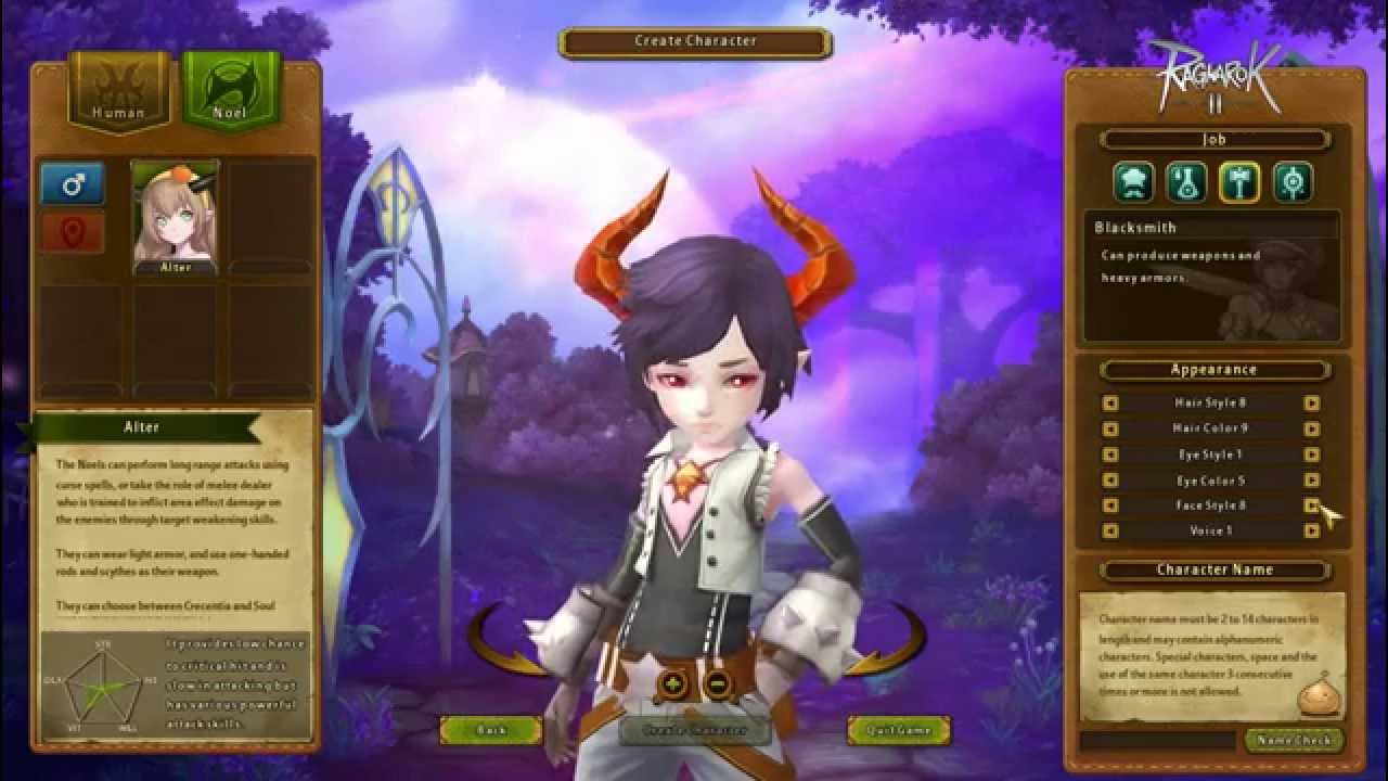 Ragnarok online 2: Character Creation All races, Male, Female - YouTube