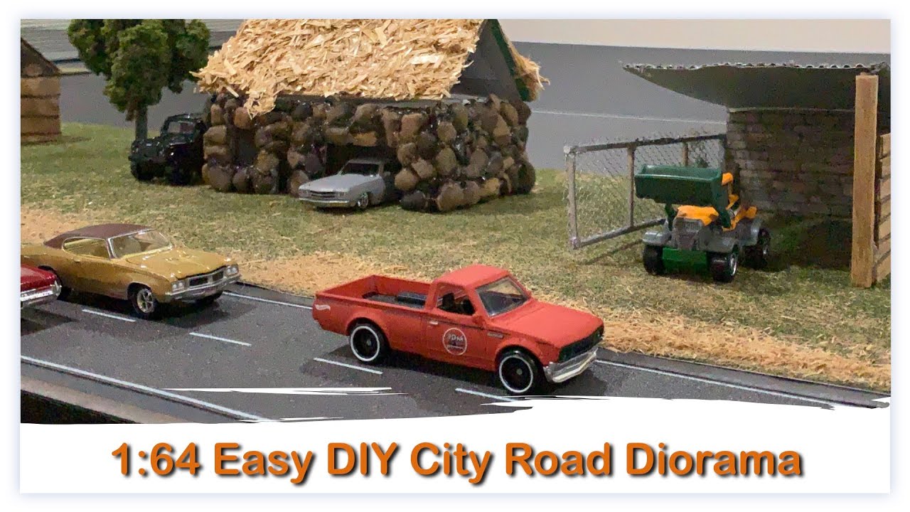 1/64 Scale Easy DIY City Road Diorama - YouTube
