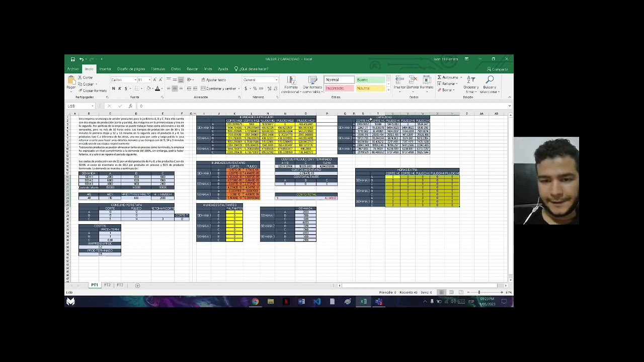 EJERCICIOS PLAN DE CAPACIDAD - YouTube