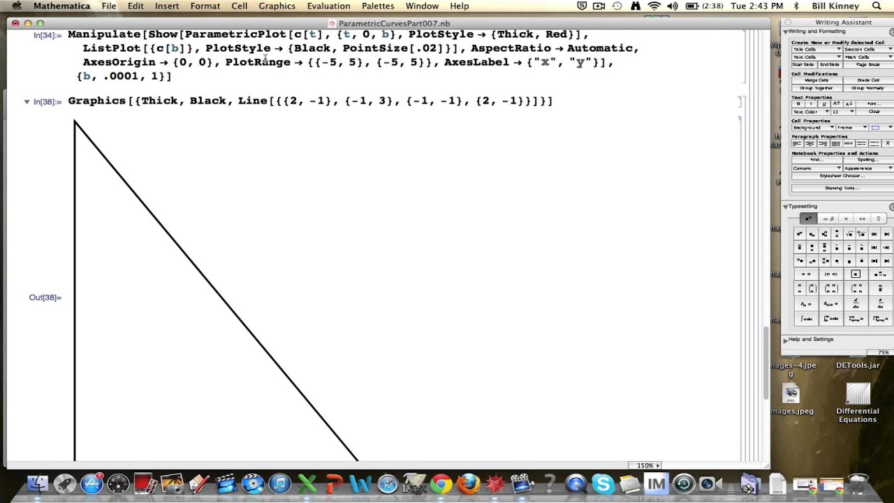 Parametric Curves, Part 7 (calculate distance traveled and speed) - YouTube
