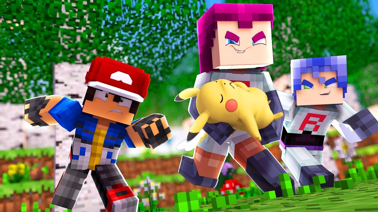 Minecraft: Acampamento Pokemon X Y - EQUIPE ROCKET ROUBOU MEU PIKACHU ...