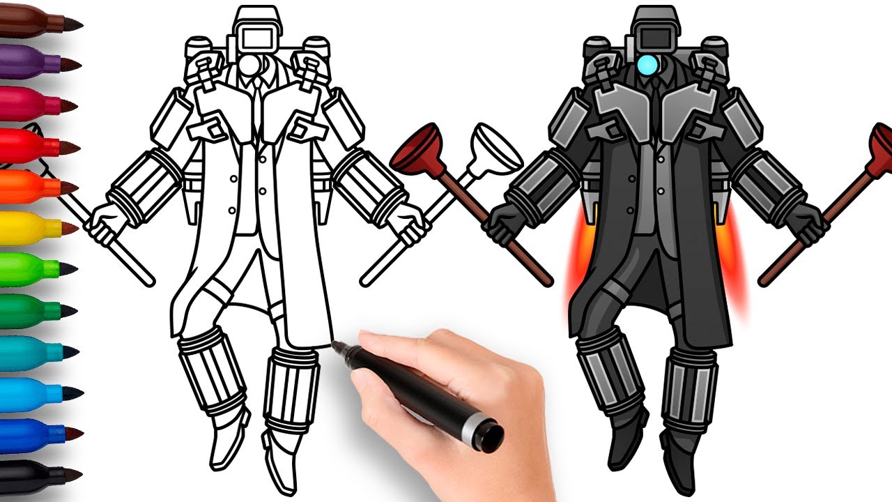 HOW TO DRAW ARMOR PLUNGERMAN | Skibidi Toilet Zombie Universe - Easy ...