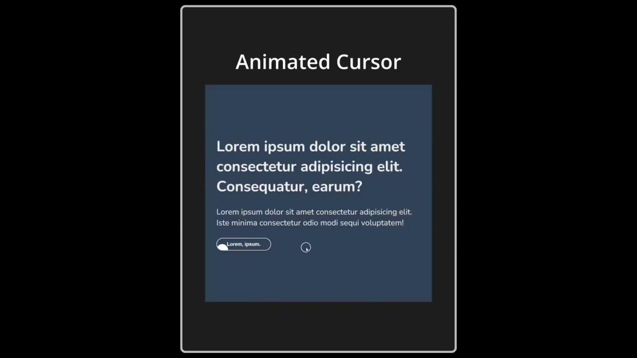 Cursor Animation Effects On Mousemove Mouseout And Mouse Stopped Using Html Css And Javascript