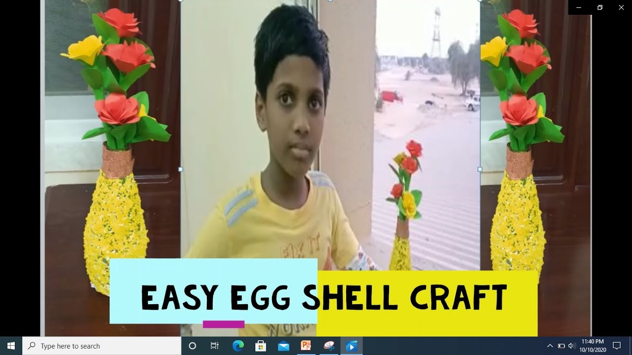 EASY EGG SHELL CRAFT - YouTube